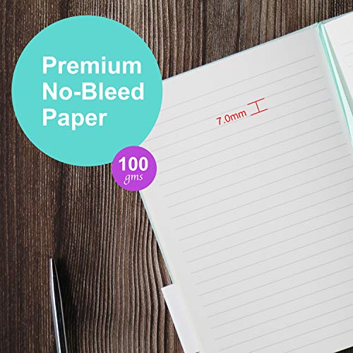 A5 Classic Notebook Journal, 5.6 X 8.1 inches,Hard Cover,160 Premium Thick Pages,Fine PU Leather, College Ruled Notebook with Pen Holder,1 Ribbon Bookmark for Journaling Writing Note and Planner