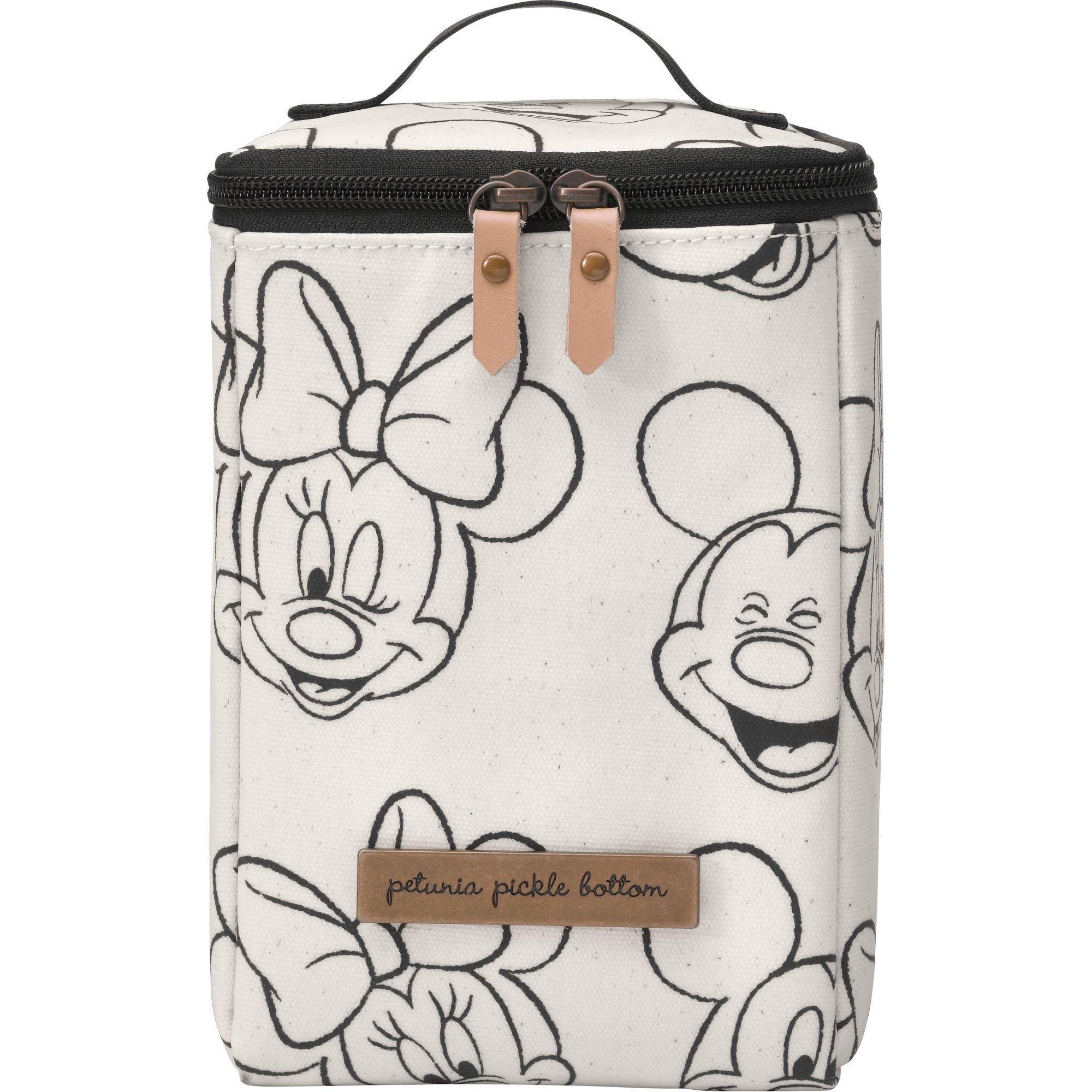 Petunia Pickle Bottom Baby Cooler Bag for Bottles and Snacks, Insulated, Reusable & Easy to Clean, Perfect for Diaper Bag (Sketchbook Mickey & Minnie)