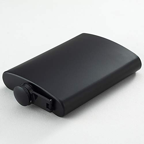 YWQ 6 Pcs Hip Flask for Liquor Matte Black 8 Oz Stainless Steel Leakproof with Funnel, Great Gift Idea Flask