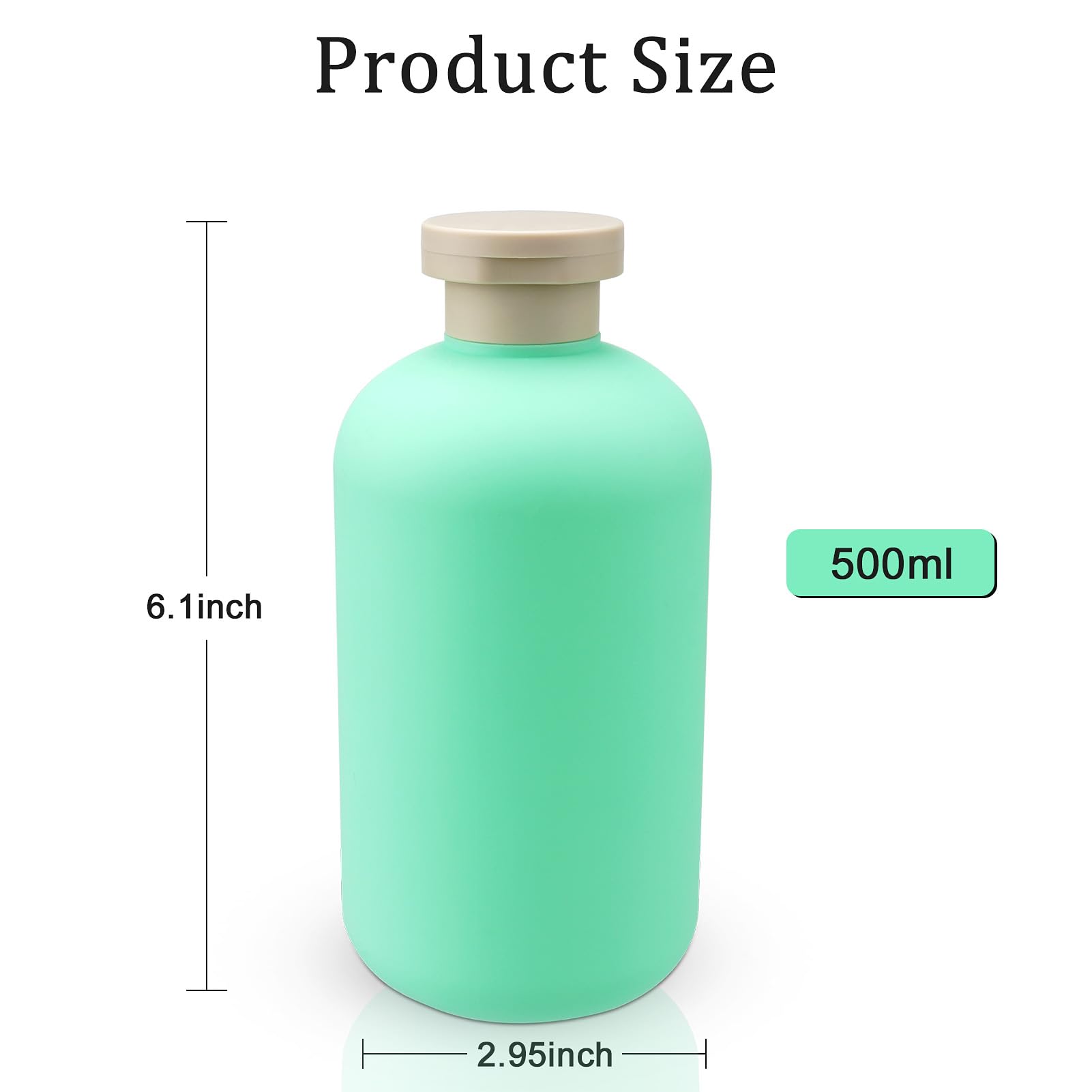 Wowang Shampoo and Conditioner Bottles 16.9oz 2 Pack Travel Bottles for Toiletries