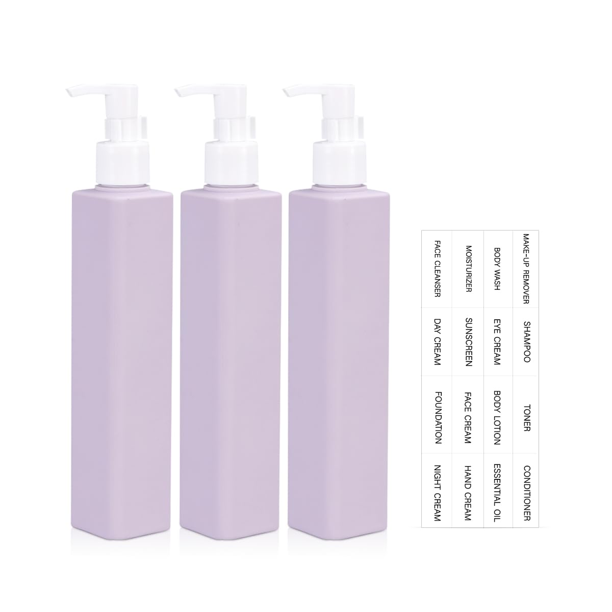 UMETASS 8 oz Leak Proof Shampoo and Conditioner Bottle, Refillable Plastic Shampoo Bottles for Bathroom, Kitchen, Hotel, Large Shampoo and Conditioner bottles(no flip caps)