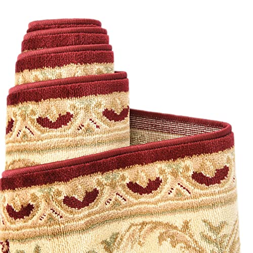 Unique Loom Versailles Collection Traditional Classic Floral Motif Area Rug (8' 0 x 10' 0 Rectangular, Burgundy/ Ivory)