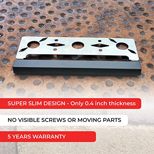 LUMENGY 7-inch 3w Super Slim LED Hardscape Light, Aluminum Black, 3 Mounting Plates for Walls, Decks, Planters, Paver Step & Ceiling, No Visiable Screws, Easy Installation Design, 50K Hours (6-Pack)
