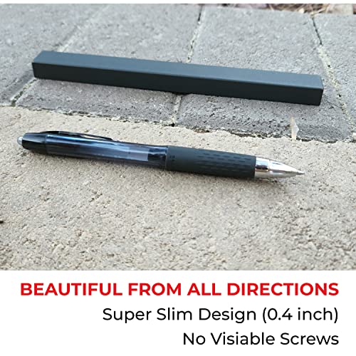 LUMENGY 7-inch 3w Super Slim LED Hardscape Light, Aluminum Black, 3 Mounting Plates for Walls, Decks, Planters, Paver Step & Ceiling, No Visiable Screws, Easy Installation Design, 50K Hours (6-Pack)