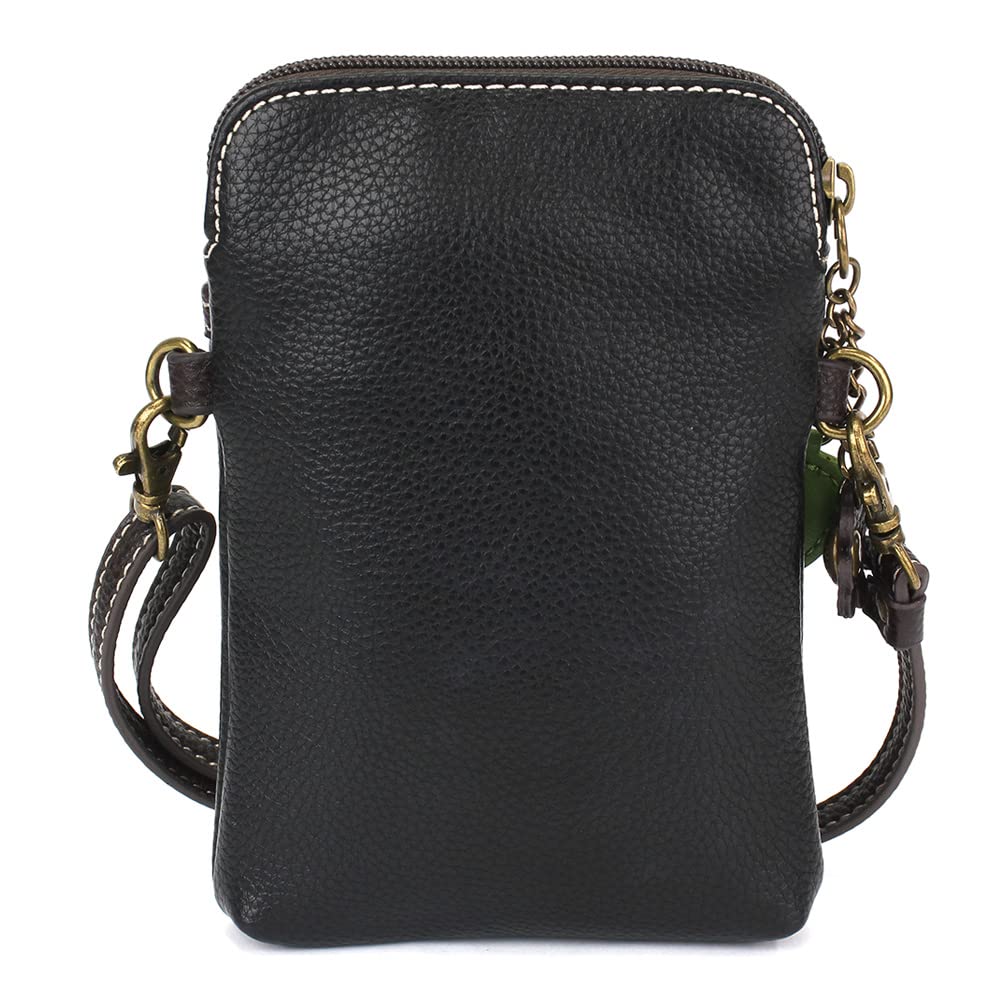 CHALA Cell Phone Crossbody Purse-Women PU Leather/Canvas Multicolor Handbag with Adjustable Strap - Sunflower Group - black