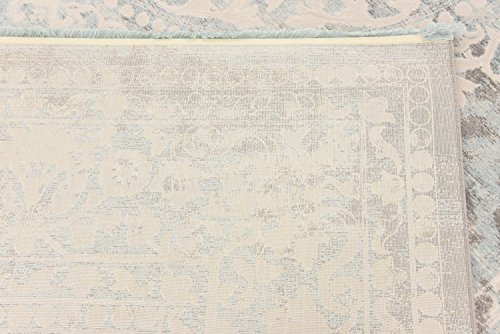 Unique Loom Traditional Classic Intricate Design with Distressed Vintage Detail, Area Rug, 10 ft x 13 ft, Light Blue/Ivory