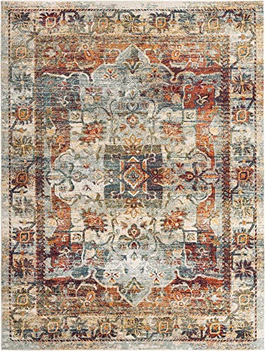 Unique Loom Isabella Collection Area Rug - Adjani (9' x 12' Rectangle, Ivory/Beige)