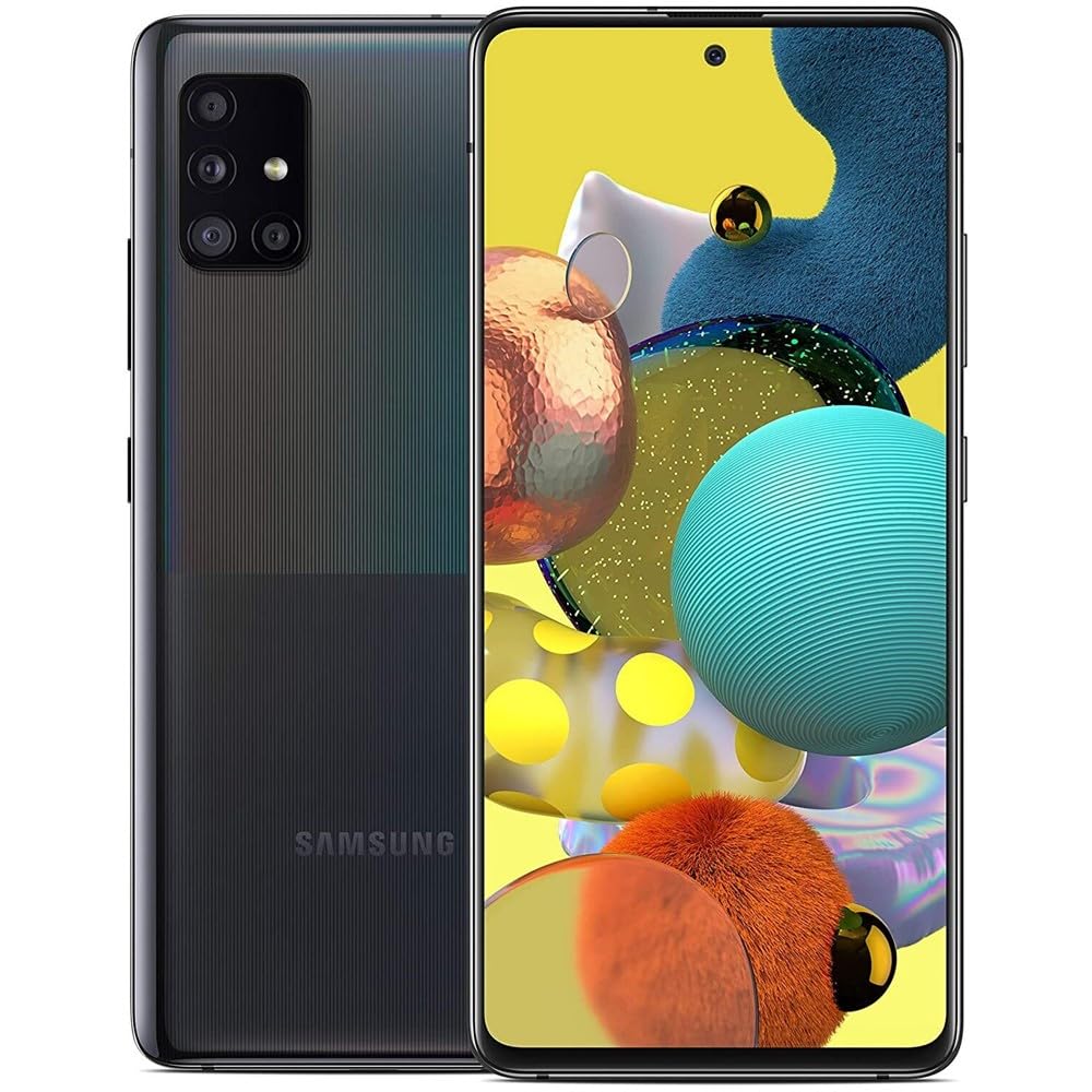 SAMSUNG Galaxy A51 5G (128GB, 6GB) 6.5" Super AMOLED, 48MP Quad Camera, Global 4G Volte (GSM Unlocked for T-Mobile, Metro, AT&T, Global No Logo) A516U1 (w/ 256GB SD, Prism Cube Black)