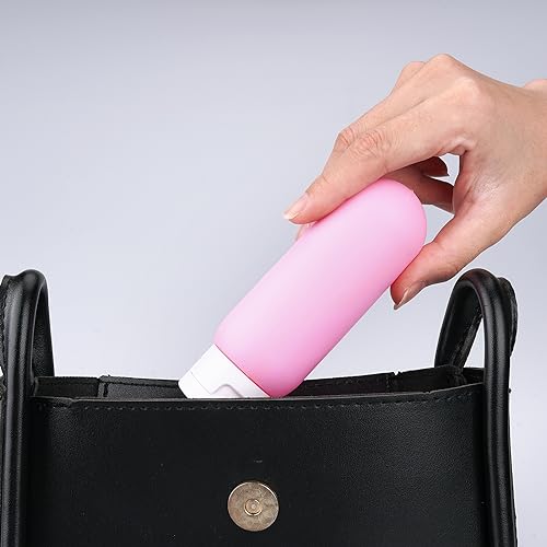 Cosywell Travel Size Bottles for Toiletries 5 Pack 3.4oz Travel Bottles TSA Approved Toiletry Bottles Leakproof Plastic Refillable Cosmetic Containers Shampoo Conditioner Travel Essentials