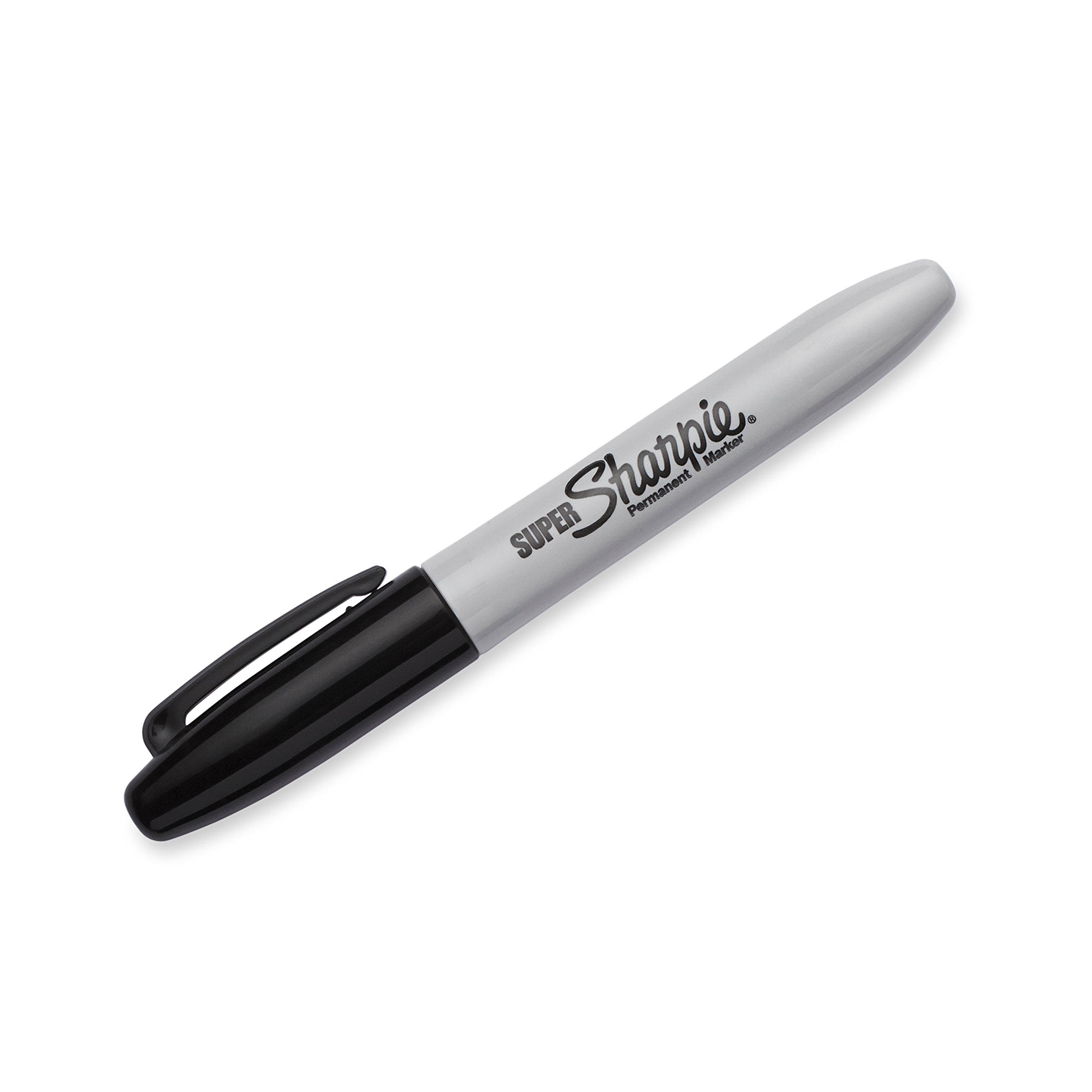 Sharpie Super Permanent Markers, Broad Fine Tip, Black, 12 Count (33001)