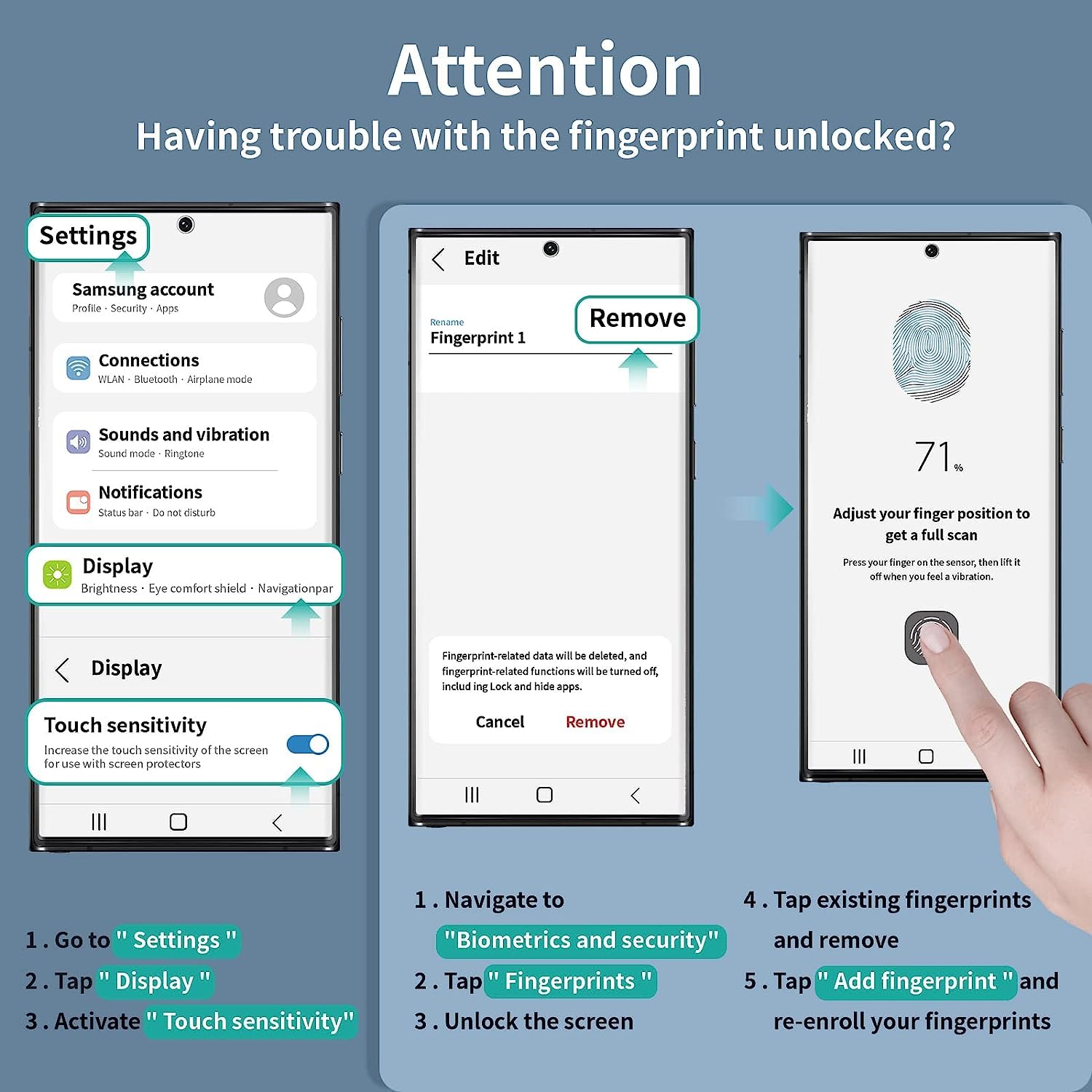 [2+2 Pack] Screen Protector for Samsung Galaxy S22 Ultra 5G 6.8 Inch, 2 Pack Tempered Glass Film + 2 Pack Camera Lens Protector, HD Fingerprint unlock/Full Coverage/Anti-Scratch/Case Friendly