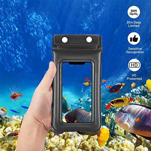 Universal Waterproof Phone Pouch Floating Waterproof Cellphone Dry Bag Floatable Phone Dry Bag Up to 7" with Lanyard for iPhone 15 14 13 12 11 /Samsung/Samsung Galaxy/Pixel/OnePlus/Sony Xperia(Yellow)