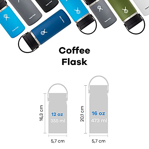 Hydro Flask Wide Mouth Flex Sip Lid Bottle - Stainless Steel Reusable Water Bottle - Vacuum Insulated, Dishwasher Safe, BPA-Free, Non-Toxic