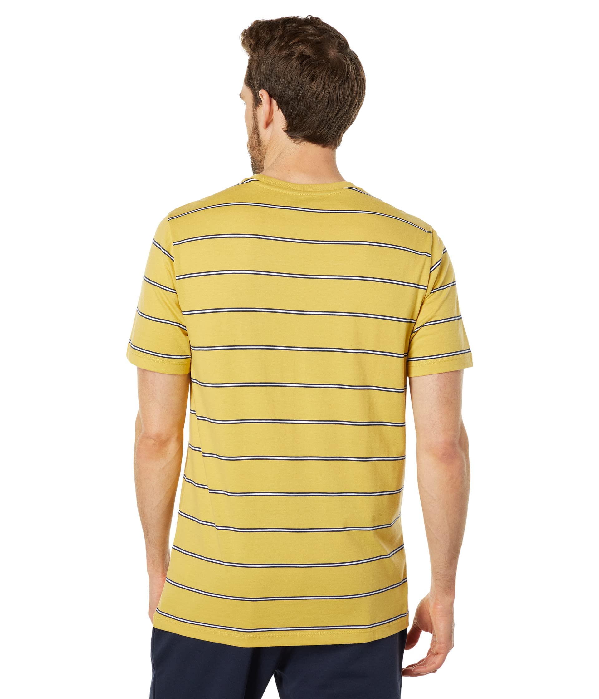 U.S. Polo Assn. Short Sleeve Yarn-Dye Crew Neck Stripe Tee Laurel Leaf LG