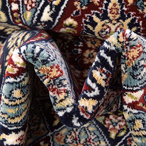 Unique Loom Narenj Collection Area Rug - Adams (10' Square, Navy Blue/Beige)