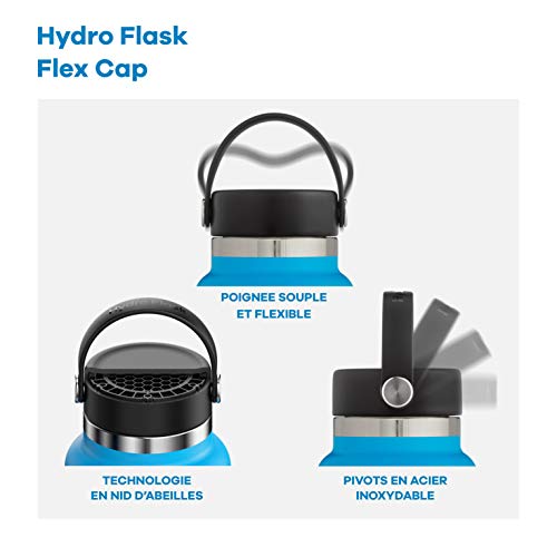 Hydro Flask Water Bottle - Stainless Steel & Vacuum Insulated - Wide Mouth 2.0 with Leak Proof Flex Cap - 32 oz, Watermelon