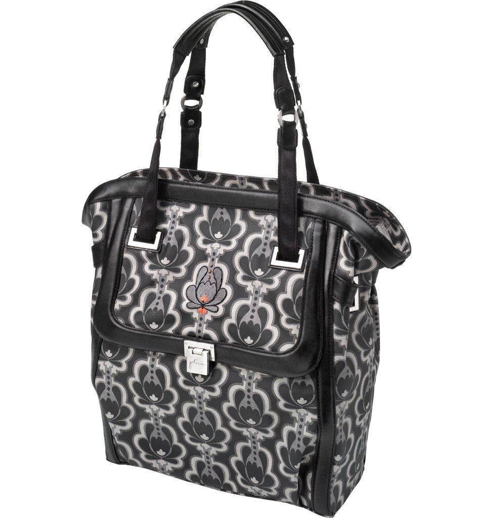 Petunia Pickle Bottom Continental Carryall-Blk Lotus