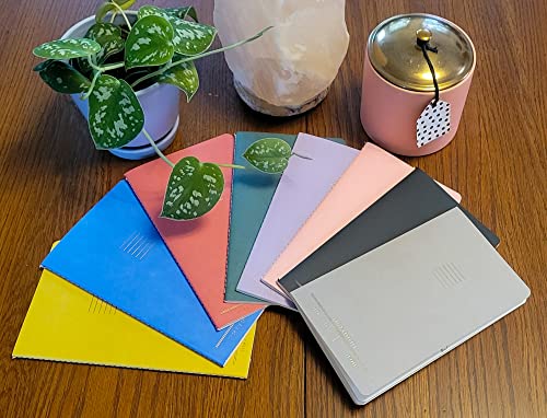 Designworks Ink 4.4" x 7.5" Flex Cover Notebook Journal with 48 Lined Pages, Lemon Yellow Notebook with Gold Foil Accents - Perfect for Office Work, Writing, and Journaling