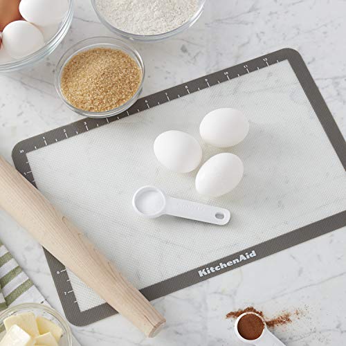 KitchenAid Silicone Baking Mat, 9x14-Inch, Gray