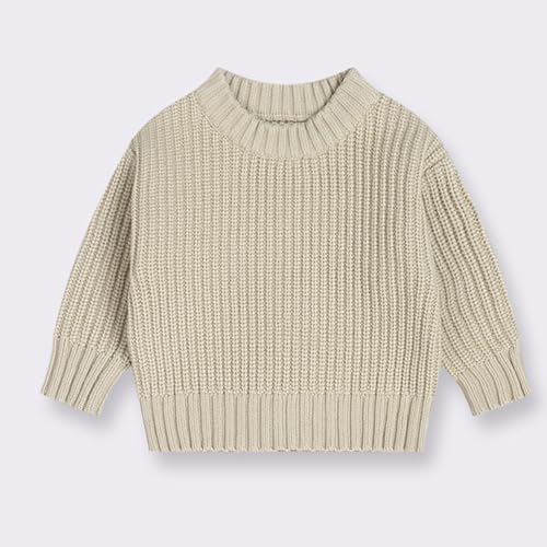 Button-Down Cotton Outfits, Unisex Basic Clothes Crewneck Long Sleeve Tops for Infant Toddler Warm Soft Outwear