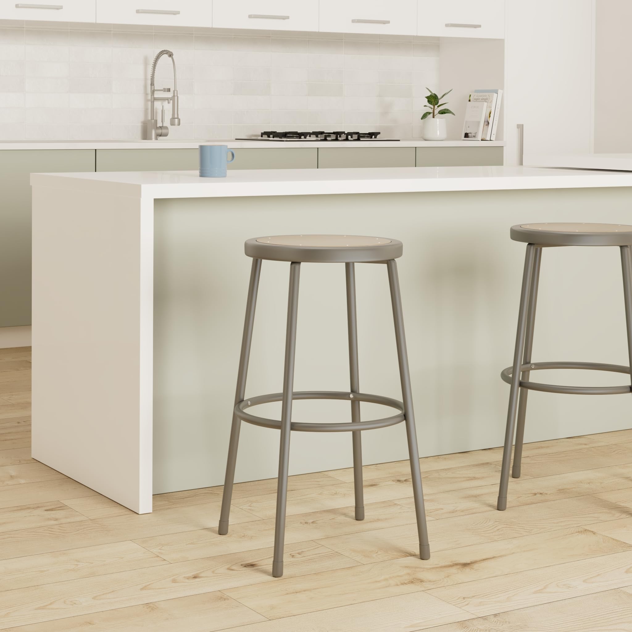 Alera Industrial Metal Shop Stool ALEIS6630G Each