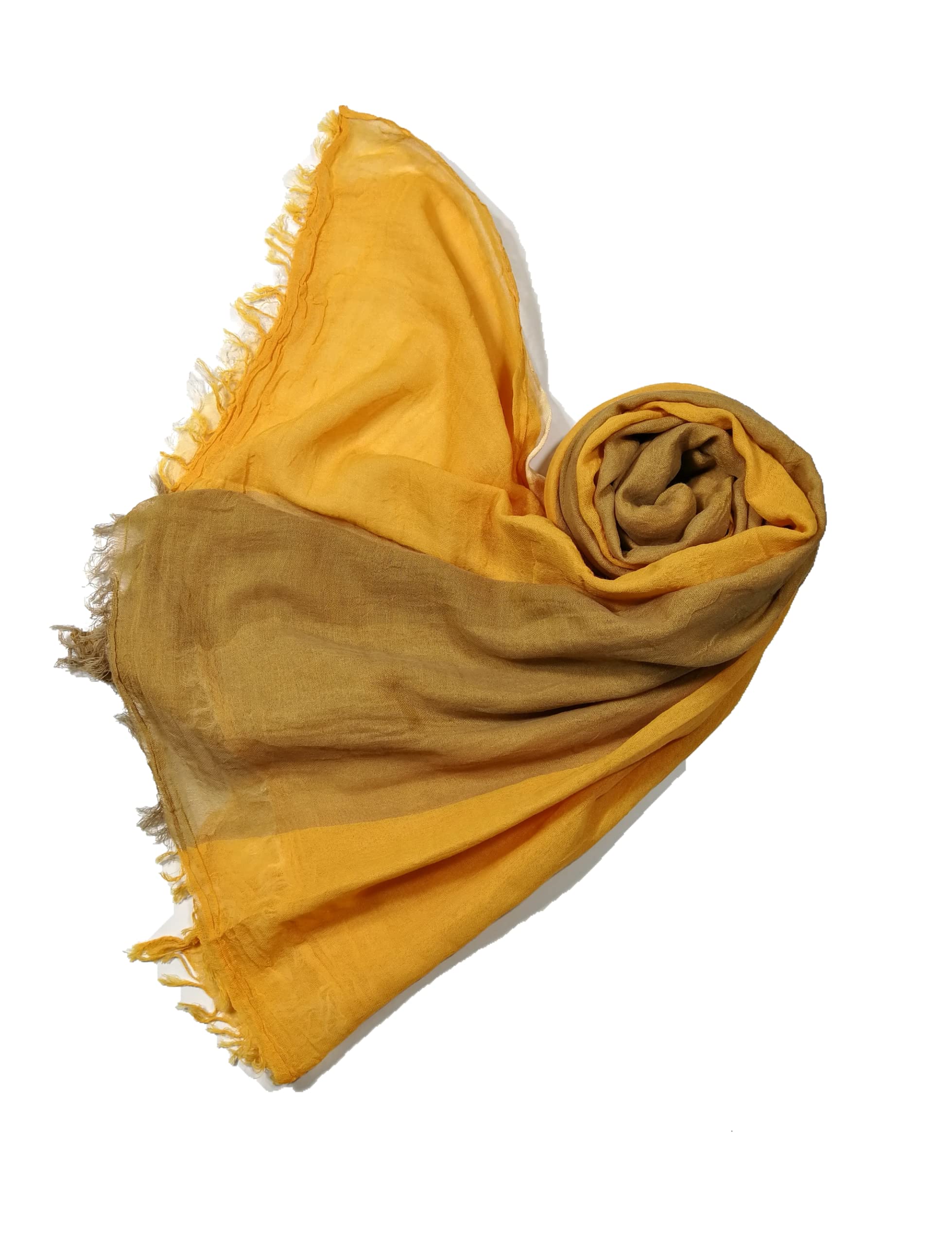 Shanlin Unisex Cotton Scarves for Men and Women (3-Tone Ginger Beige)
