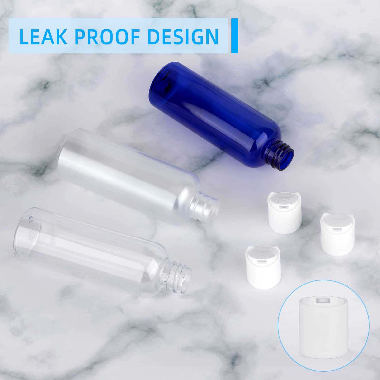 TSA Approved Travel Bottles Set for Toiletries Squeeze Bottles Travel Size Container Kit Portable Leak Proof Refillable Cosmetic Airplane Essential Shampoo Hair Conditioner Body Lotion Bath Shower Gel