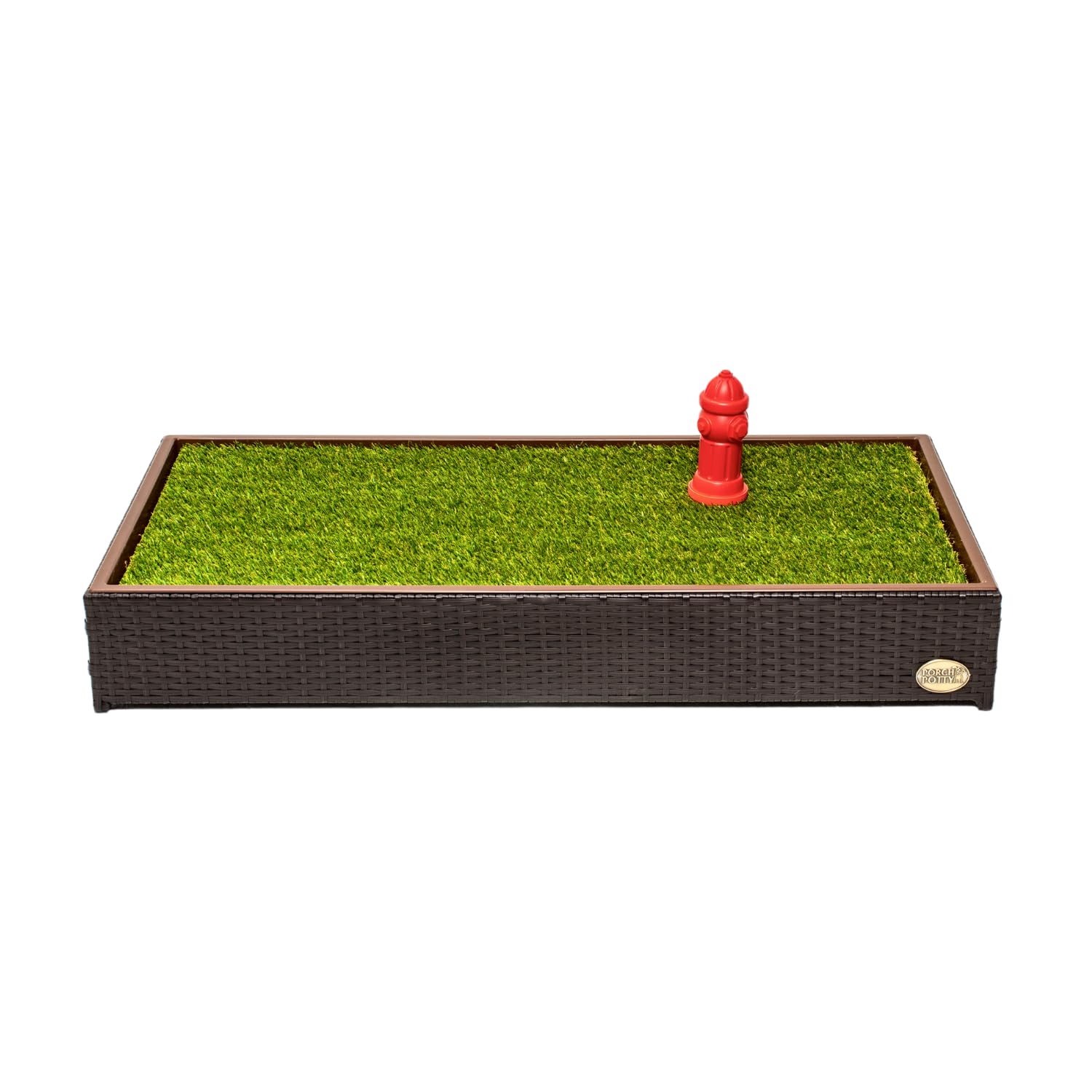 Porch Potty Standard, Self-Draining Dog Potty with Premium Artificial Dog Grass Pads for Potty Training, Indoor/Outdoor Use, Perfect for Apartments, Balconies, & Patios