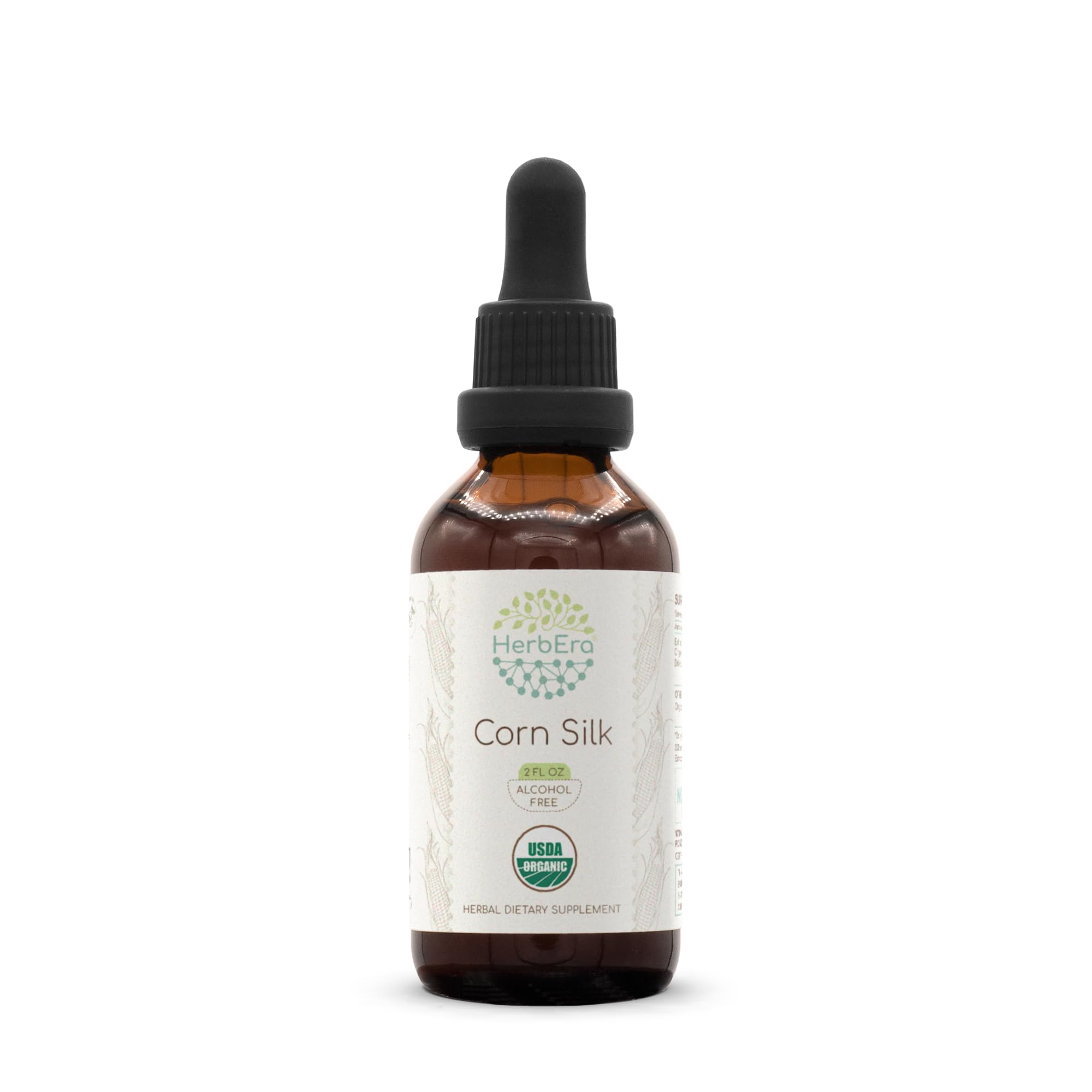 Corn Silk B60 Alcohol-Free Herbal Extract USDA Organic Tincture, Concentrated Liquid Drops Natural Corn Silk (Zea Mays) (2 fl oz)