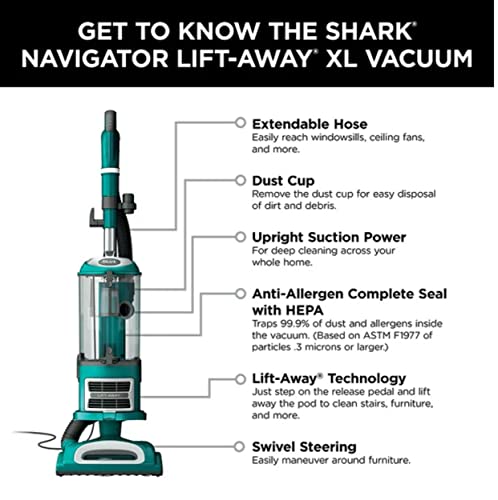 Shark Navigator CU50 Lift-Away Upright Vacuum with Self-Cleaning Brushroll, Intuition (Renewed)