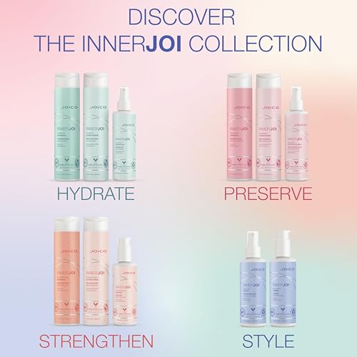 Joico InnerJoi Strengthen Shampoo and Conditioner | For Damaged, Color-Treated Hair | Sulfate & Paraben Free | Naturally-Derived Vegan Formula | 33.8 oz