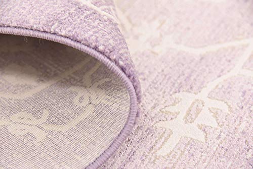 Unique Loom New Classical Collection Traditional Classic Intricate Design with Distressed Vintage Detail, Area Rug (9' 0 x 12' 0 Rectangular, Purple/ Ivory)
