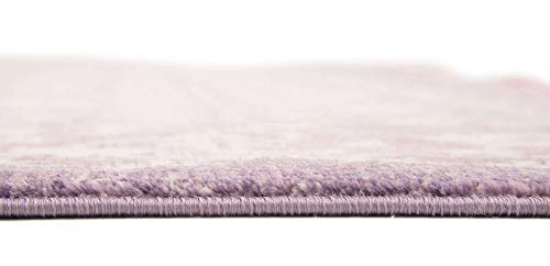 Unique Loom New Classical Collection Traditional Classic Intricate Design with Distressed Vintage Detail, Area Rug (9' 0 x 12' 0 Rectangular, Purple/ Ivory)
