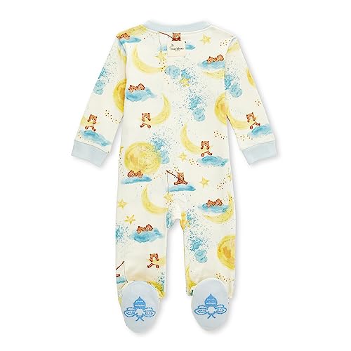 Burt's Bees Baby Sleep and Play PJs, 100% Organic Cotton One-Piece Zip Front Romper Jumpsuit Pajamas