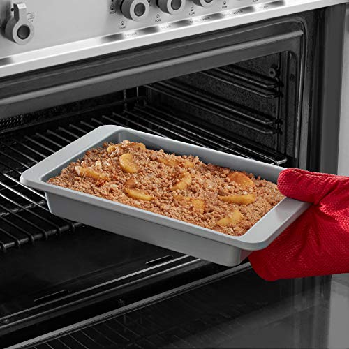 KitchenAid Nonstick Aluminized Steel Rectangular Cake Pan, 9x13-Inch, Silver