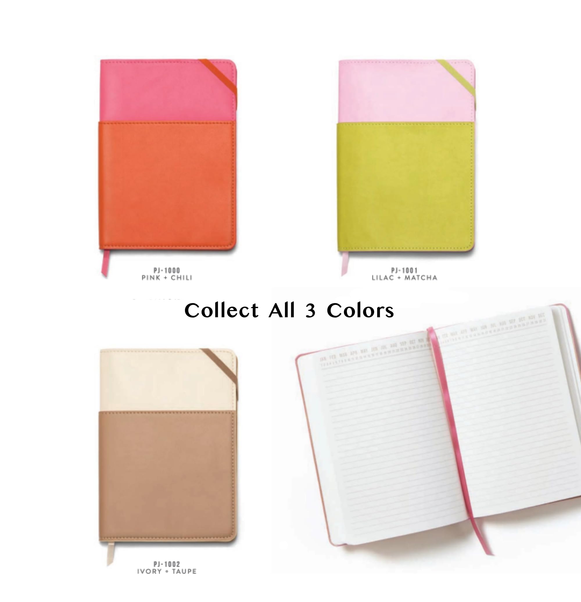 DesignWorks Ink Vegan Leather Journal with Wrap-Around Pocket and 192 Lined Pages, 6" x 8.5", Ivory + Oat Milk