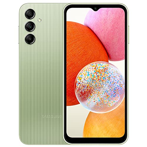 SAMSUNG Galaxy A14 (128GB, 4GB) 6.6'', Android 13, 5000mAh Battery, 50MP Triple Camera, Dual SIM 4G Volte GSM Unlocked International Model A145M/DS (w/ 256GB SD, Green) (Renewed)