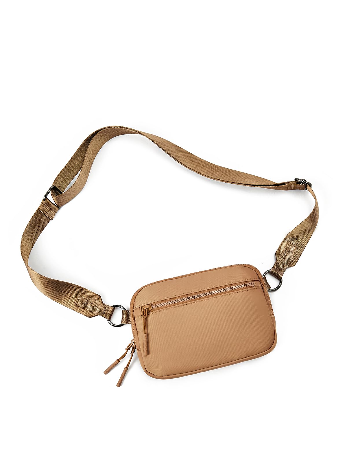 WESTBRONCO Small Crossbody Bags for Women Nylon with Adjustable Strap, Mini Crossbody Purse, Fahion Shoulder Bag for Traveling Workout Brown