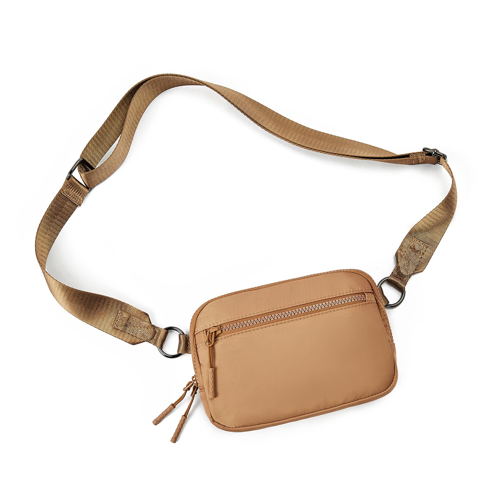 WESTBRONCO Small Crossbody Bags for Women Nylon with Adjustable Strap, Mini Crossbody Purse, Fahion Shoulder Bag for Traveling Workout Brown