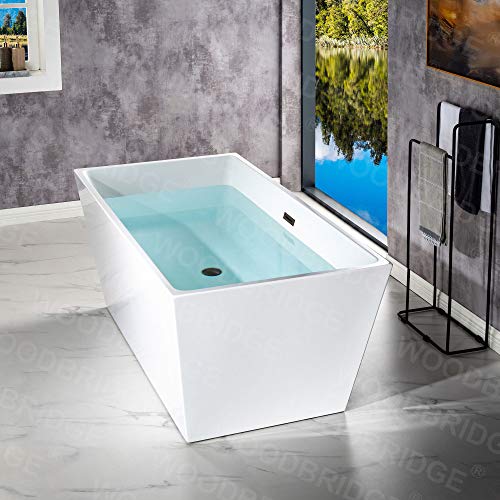 WOODBRIDGE BTA1412-MB-Drain&O Bathtub, 59", Matte Black