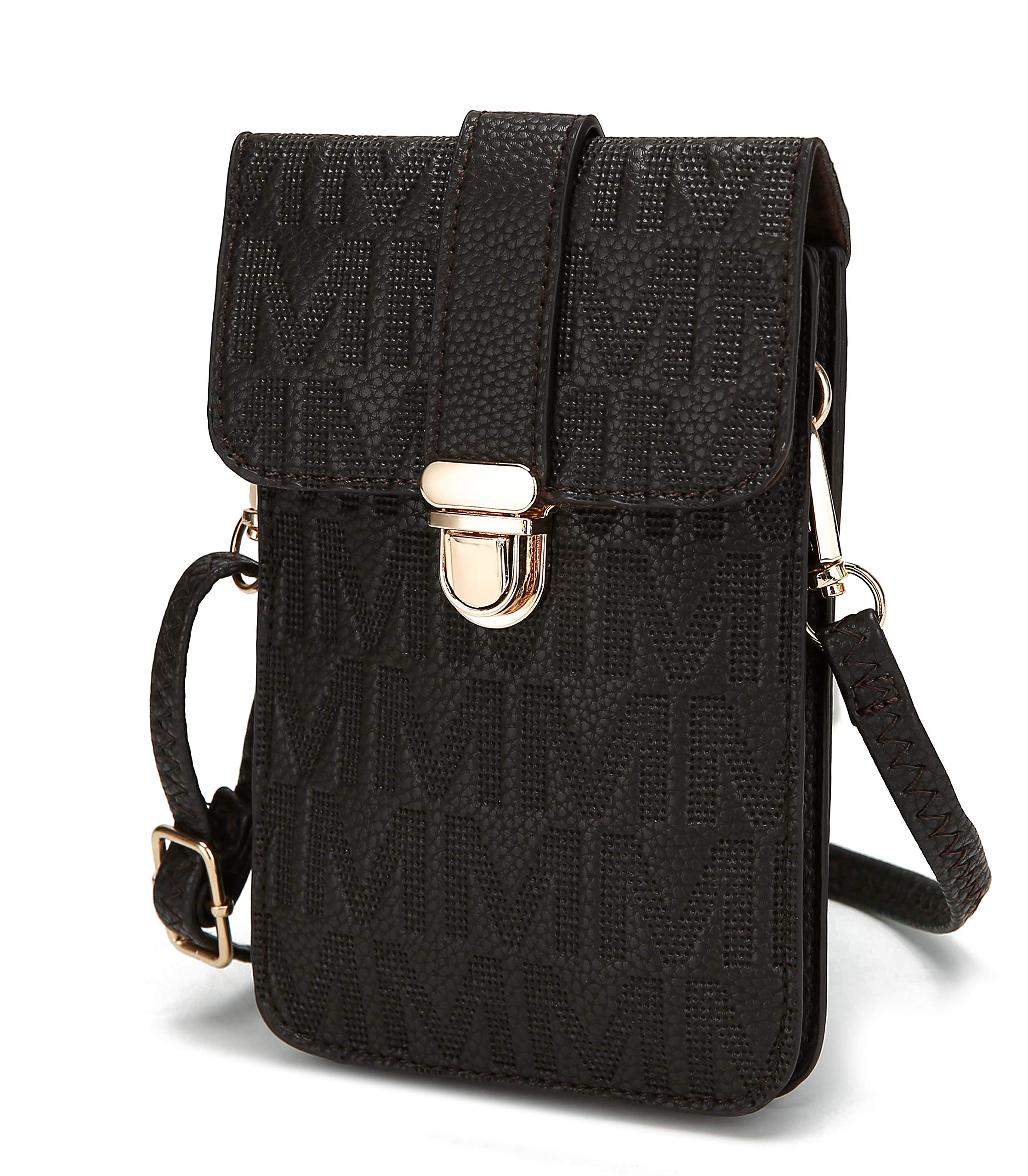 MKF Small Crossbody Cell Phone Purse Wallet for Women – PU Leather Cellphone Bag – Case with Shoulder Strap