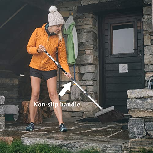 kelamayi New Upgrade Broom and Dustpan Set, Broom and Dustpan Set for Home, Broom Dustpan Set, Broom and Dustpan Combo for Office, Stand Up Broom and Dustpan (Gray)