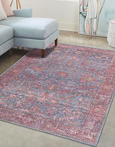 Unique Loom Mangata Collection Area Rug - Morgan (Rectangular 10' 6" x 13' 0", Antique Blue/ Gray)