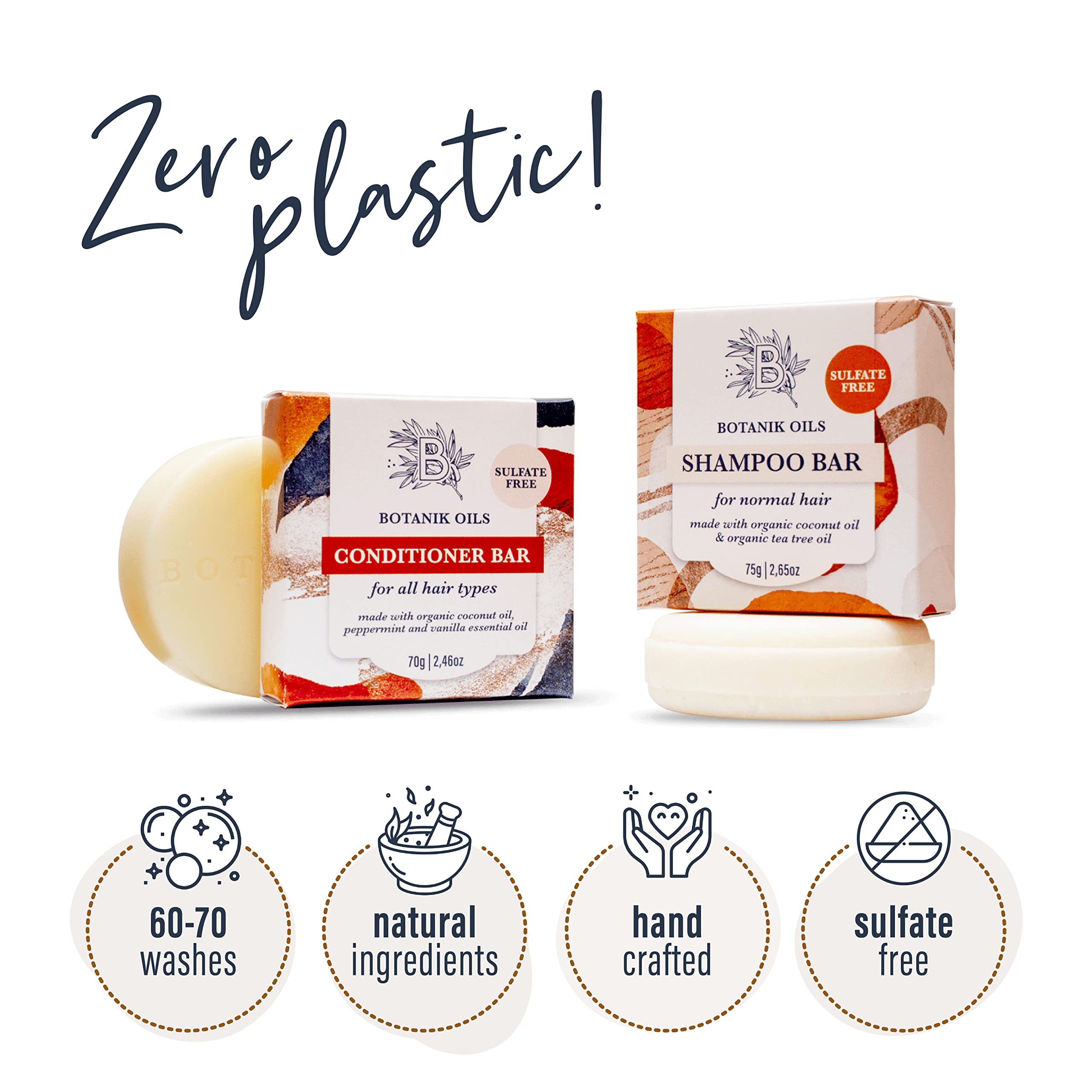 Revitalize Your Hair with Natural Shampoo Bar & Creamy Conditioner Set - SLS & Paraben Free, Ideal for Brazilian Treated Hair, Eco-Friendly, Zero Plastic, Eco Warrior - For Fine,Brittle or Normal Hair