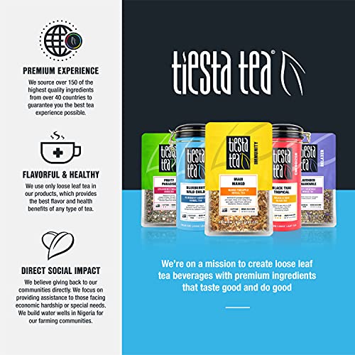 Tiesta Tea - Earl Grey de la Crème, Loose Leaf Creamy Earl Grey Black Tea, High Caffeine, Hot & Iced Tea, 1.7 oz Pouch - 25 Cups, Natural Flavored, Unsweetened, Black Tea Loose Leaf
