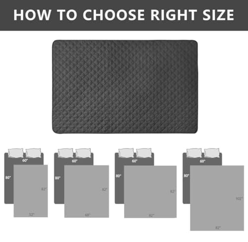 SPXTEX Dog Bed Cover Washable Pee Pads Dog Blankets for Puppy Large Dog Cat,Sofa Reversible Changing Pad Reusable 1 Piece(68"x82",Chocolate+Dark Grey)
