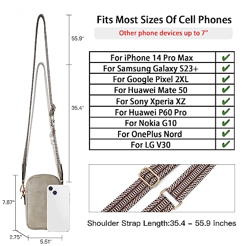 Telena Small Crossbody Bags for Women Trendy PU Leather Cross Body Cell Phone Purse Shoulder Bag Grey
