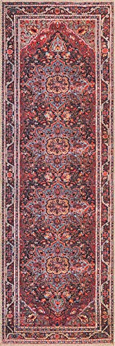 Unique Loom Revival Collection Traditional Medallion Border Burgundy/Black Runner Rug (2' 0 x 6' 0)