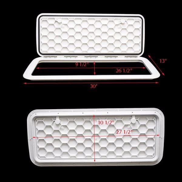 Jim Black Boat Deck Hatch Door 581-1330-05 | 13 X 30 Inch Polar White