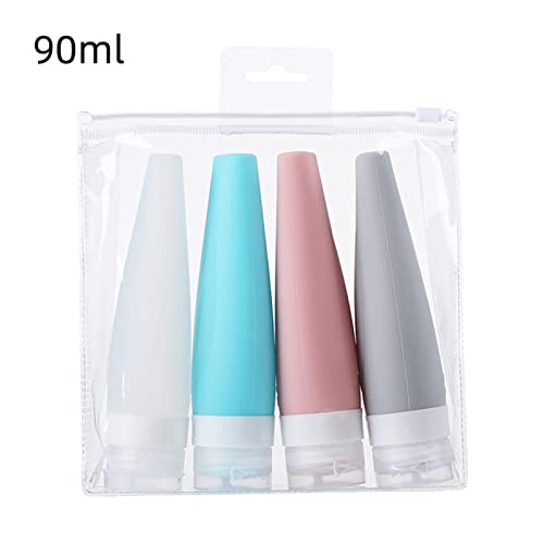 hejhncii Portable Silicone Travel Bottles Refillable Toiletry Containers for Shampoo Conditioner Body Wash Lotion Reusable Refillable Toiletry Containers
